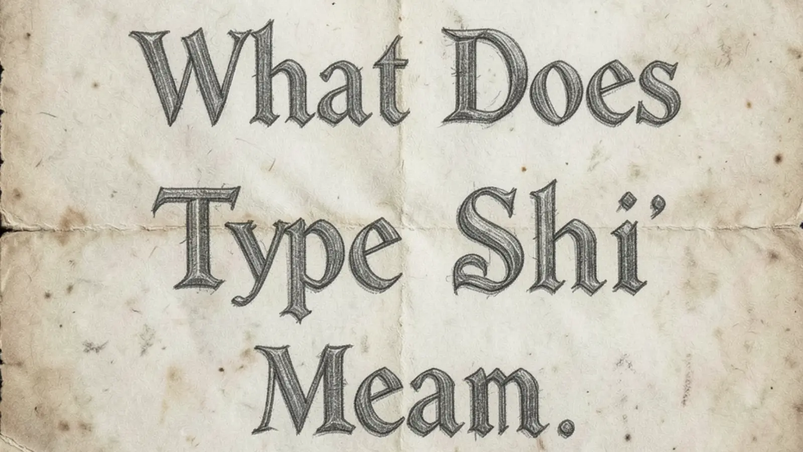 What Does Type Shi Mean? Full Slang Meaning, Examples & Usage (2026 Guide)
